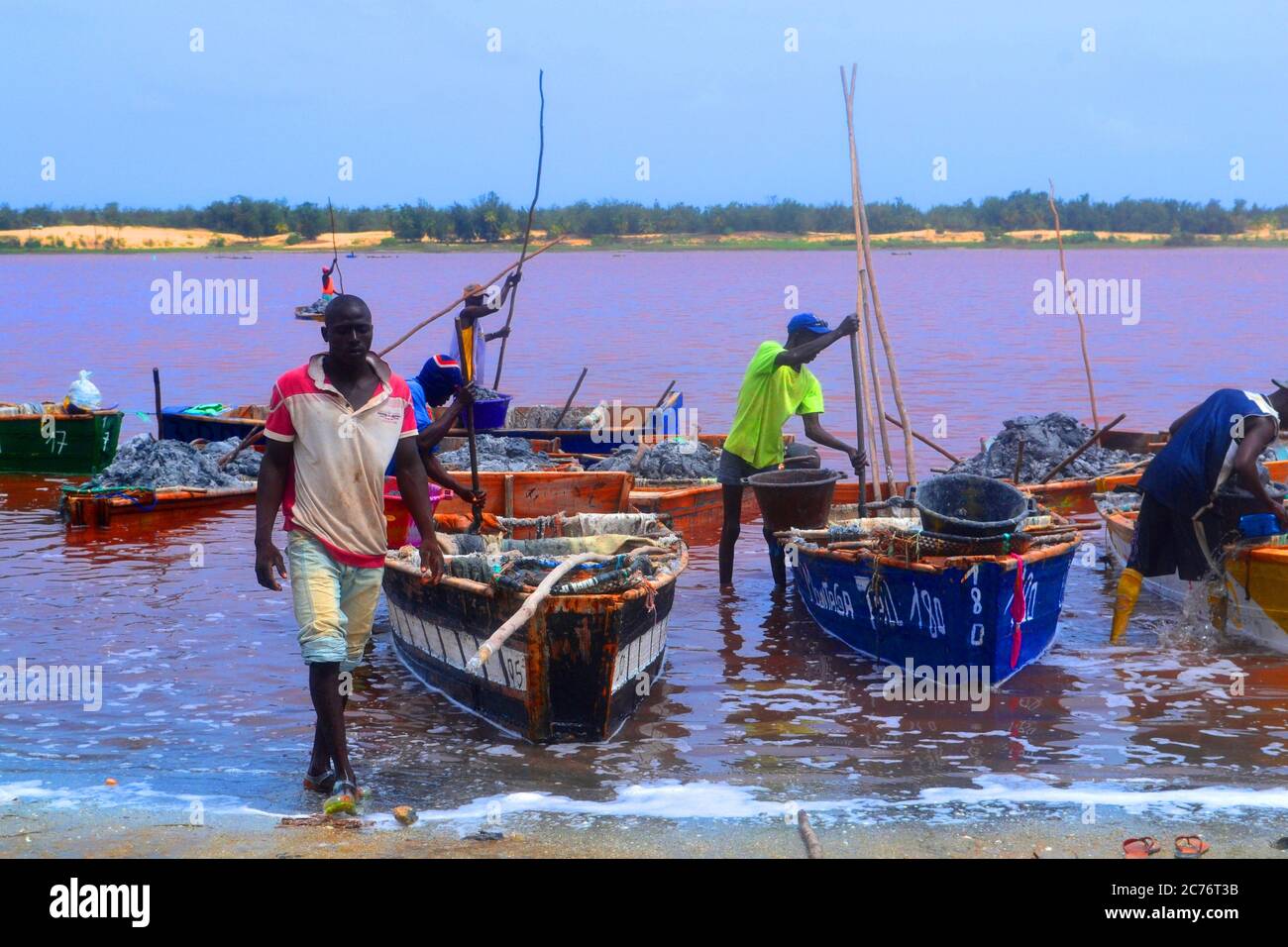 Pink lake senegal hi-res stock photography and images - Alamy