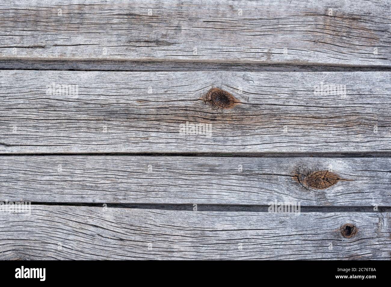 Gray horizontal wood planks with knots. Abstract background Stock Photo ...