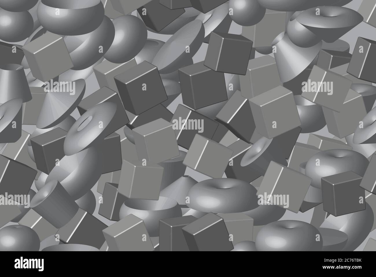 Abstract Volume Shapes and Cubes 3D Seamless Illustration Stock Vector ...