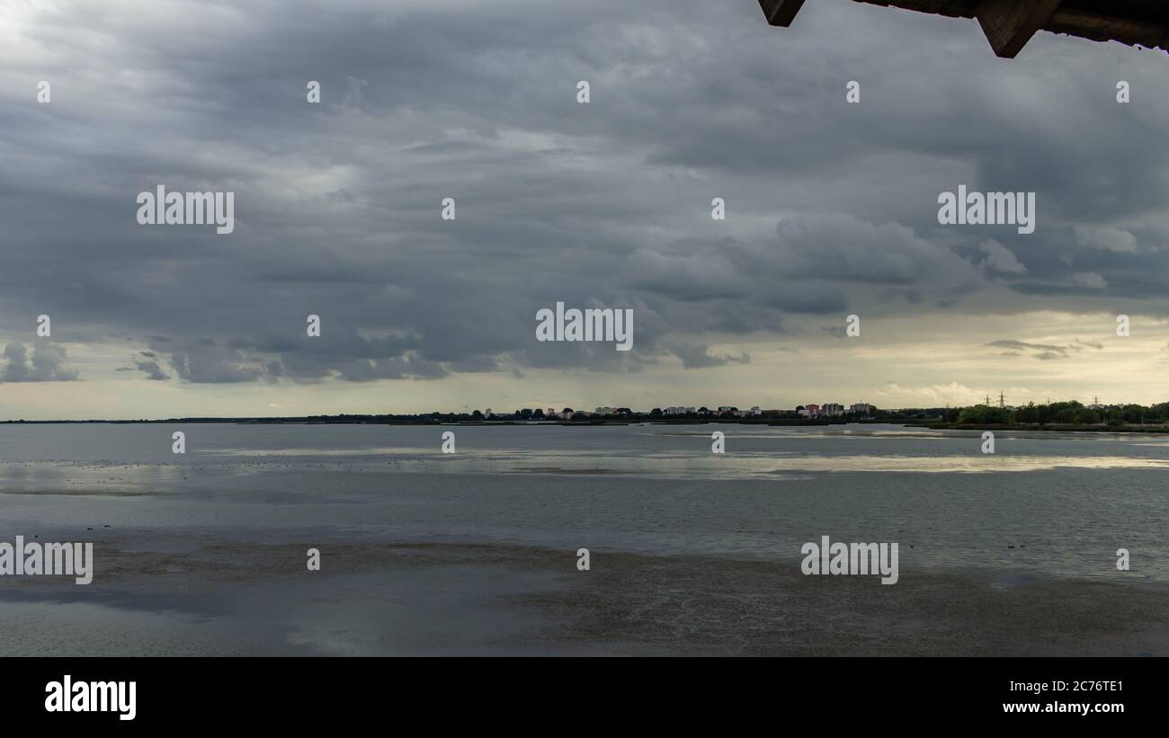 Large natural lake from view point Stock Photo - Alamy