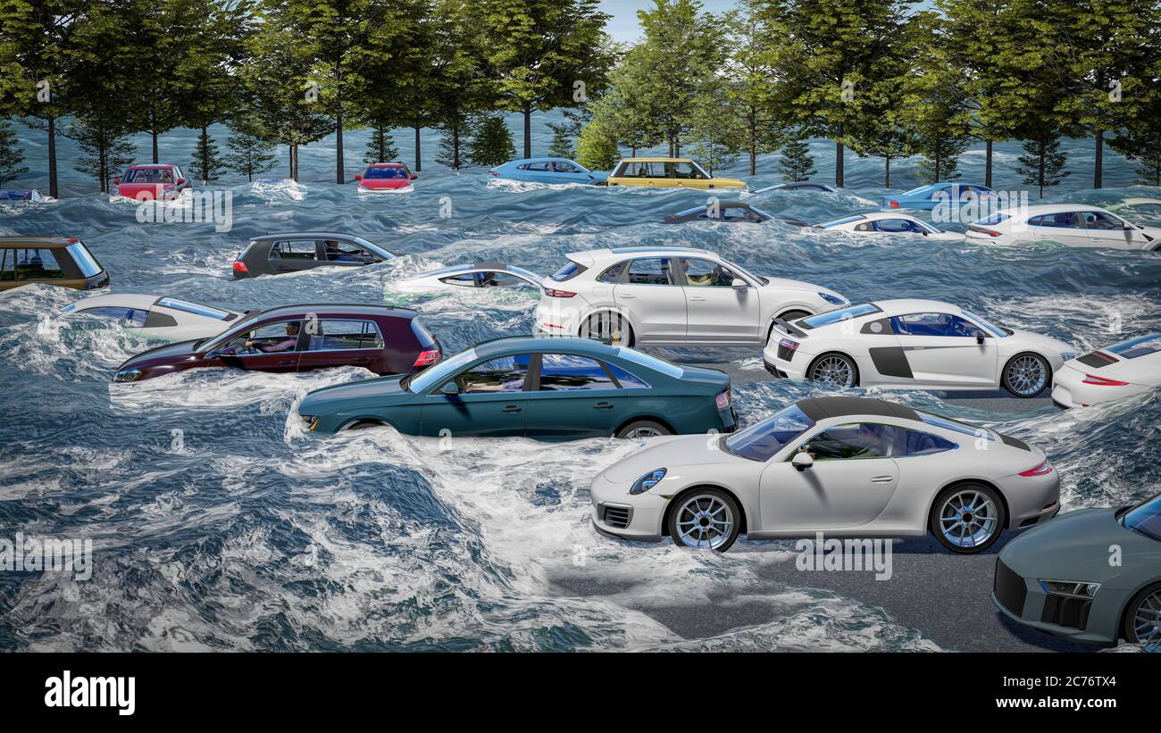 Flooded house with speed limit sign hi-res stock photography and images ...