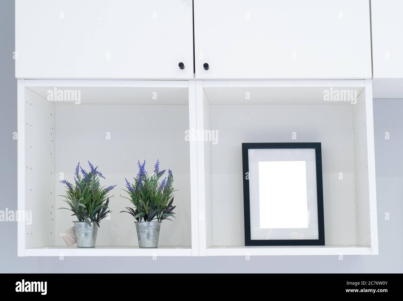 Frame mock up in modern home Stock Photo - Alamy