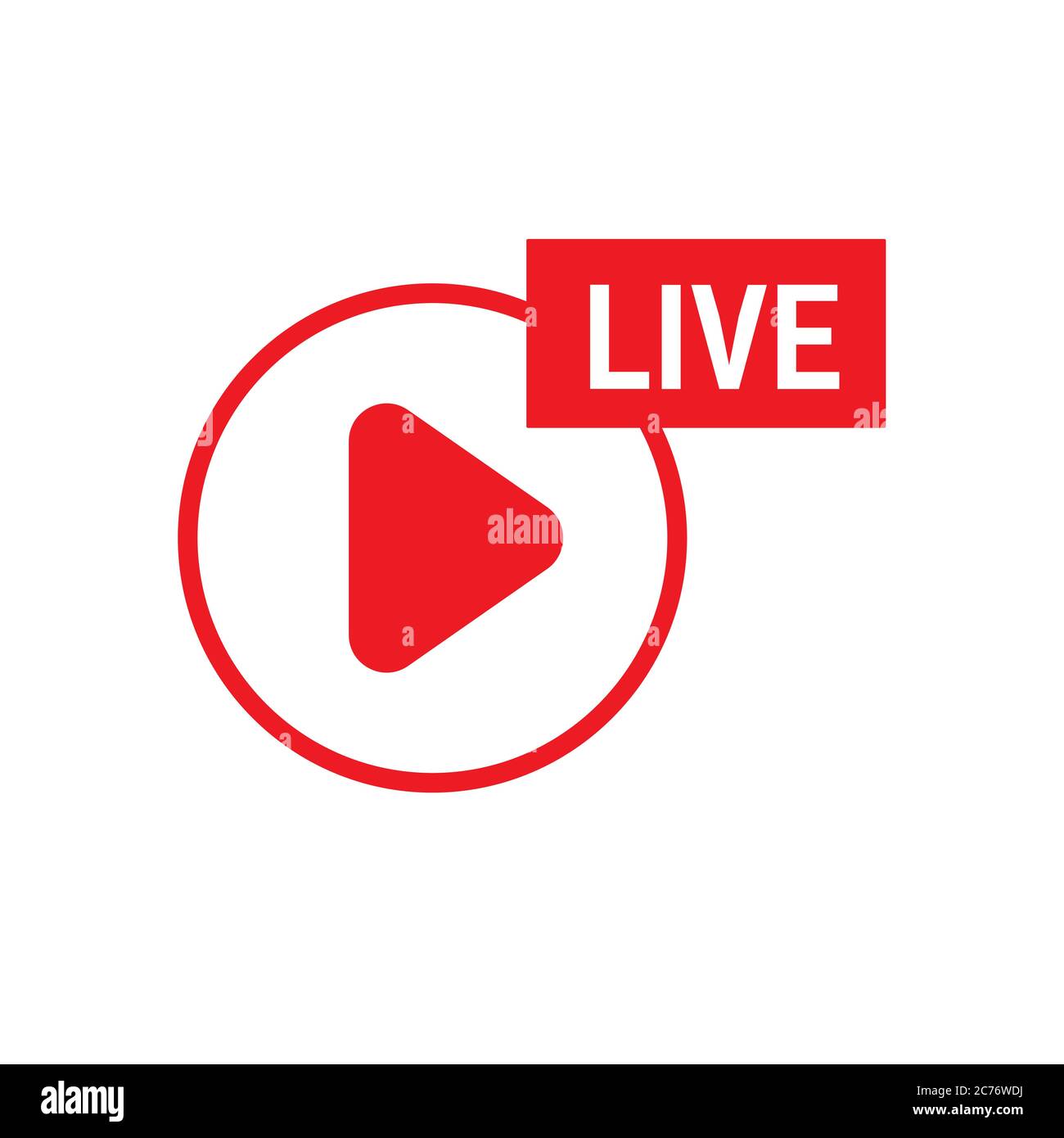 live streaming icon vector graphic Stock Vector Image & Art - Alamy