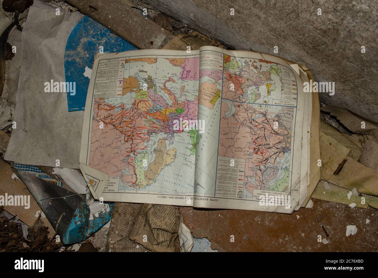 Old under construction apartment house, abounded ghost place Stock ...