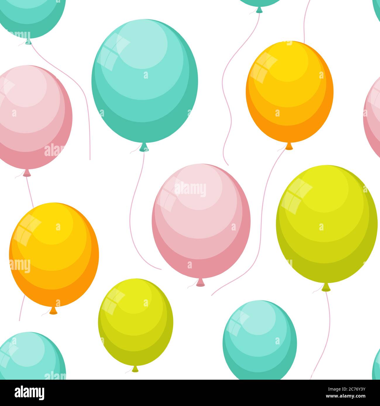 Balloon Seamless Pattern Background. Vector Illustration Stock Vector ...