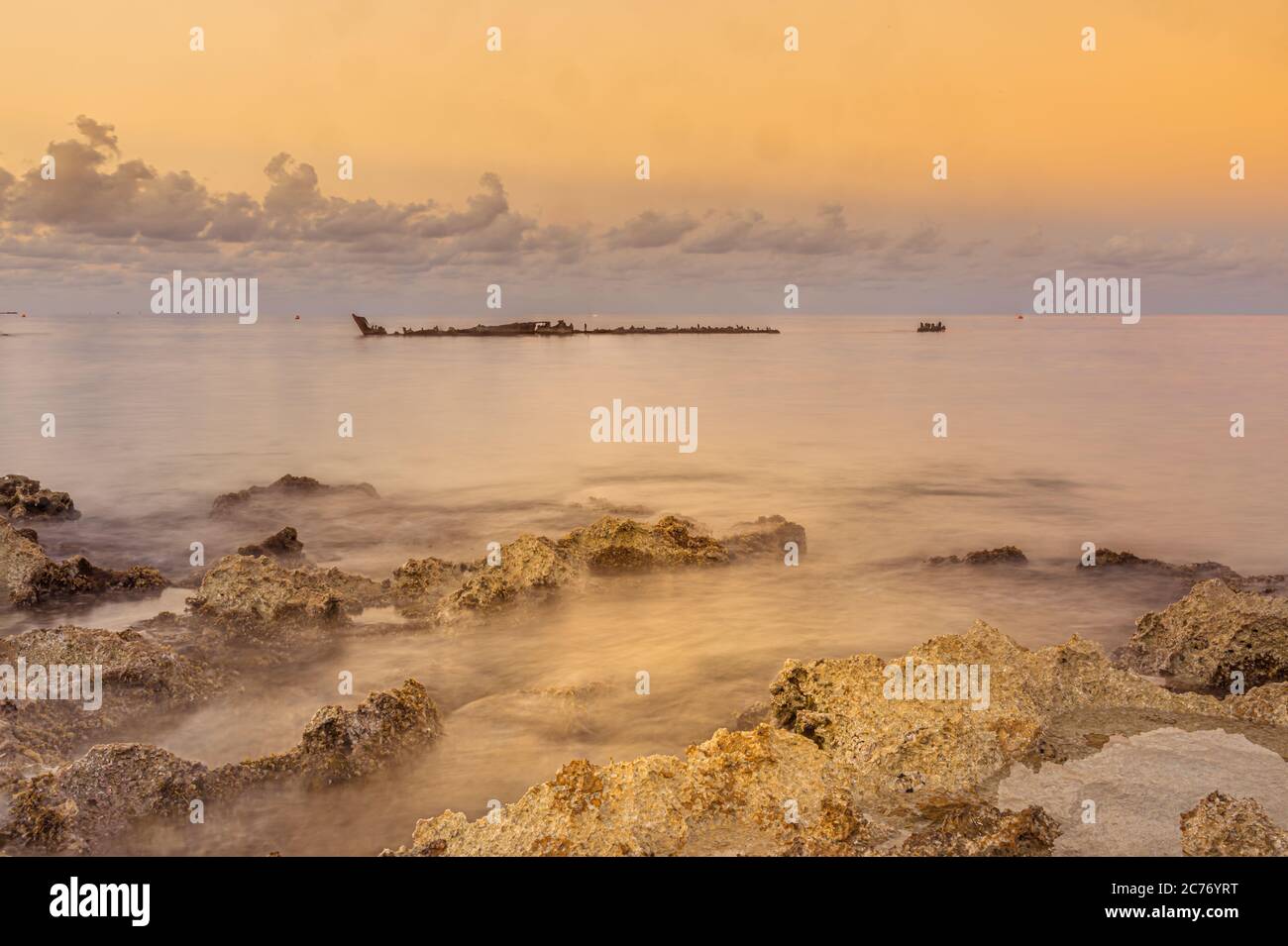 Ghost ship - Shipwreck Gemma on the coast of Grand Cayman Stock Photo ...