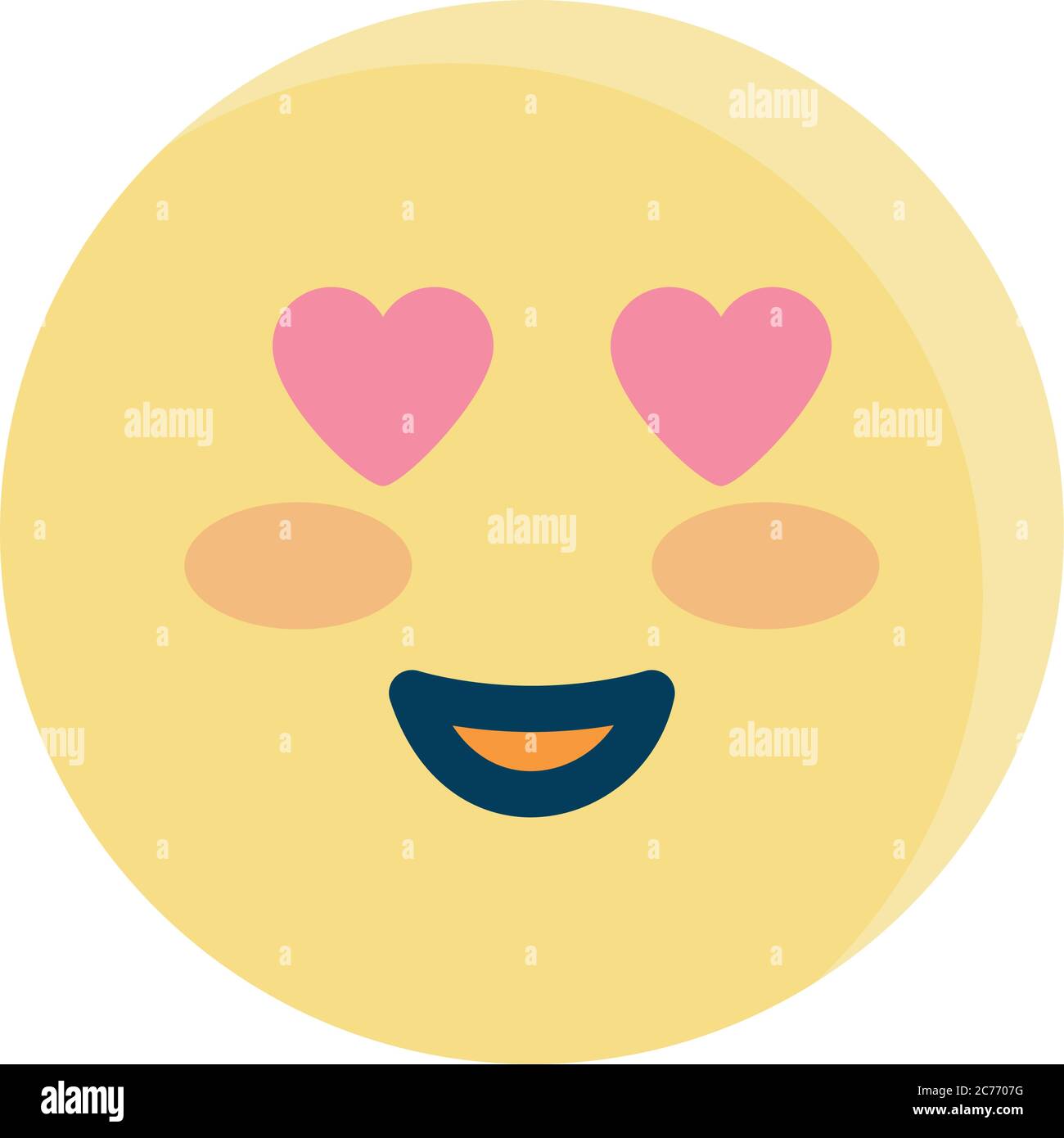 Isolated in love emoji vector design Stock Vector Image & Art - Alamy