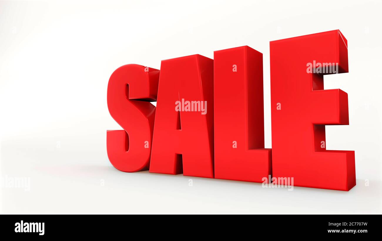 3d sale word , 3D render Stock Photo - Alamy