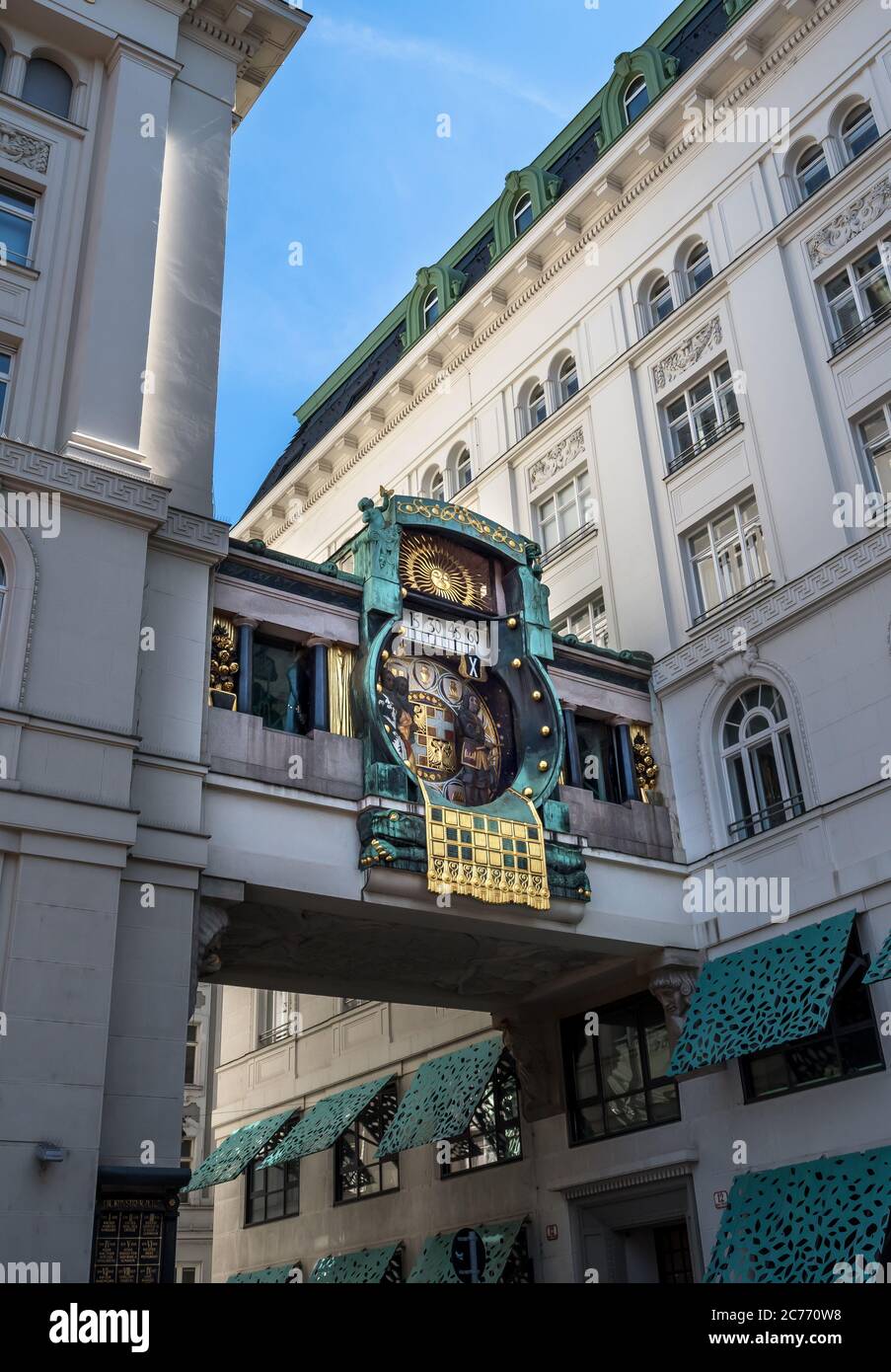 Ankeruhr (Anker clock), Famous Astronomical Art Nouveau Clock On Hoher ...
