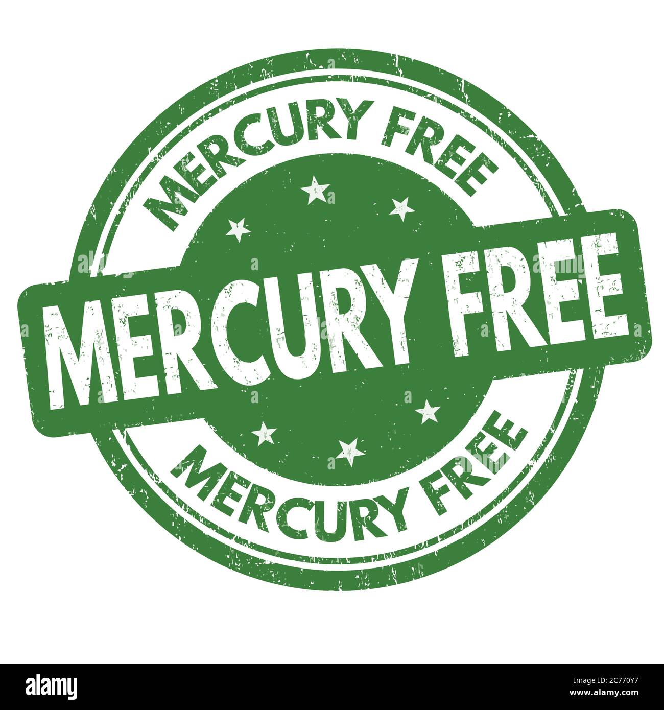 Mercury free sign or stamp on white background, vector illustration ...
