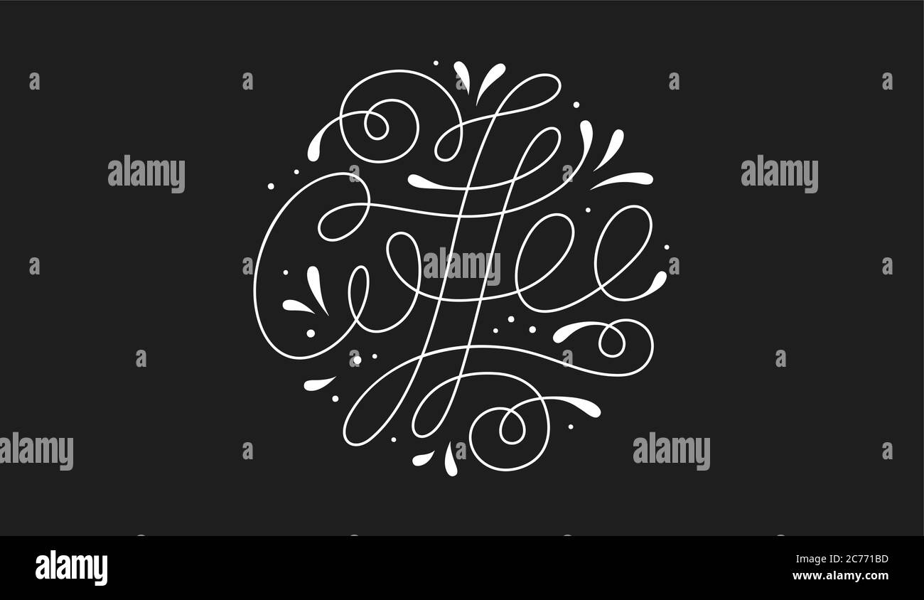 Coffee. Hand-drawn lettering text Coffee Stock Vector Image & Art - Alamy