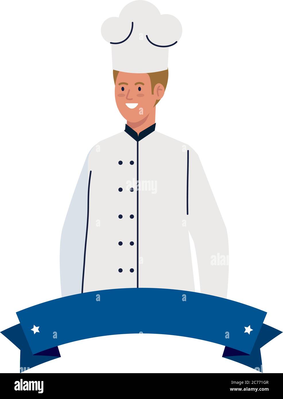 chef man worker with ribbon vector design Stock Vector Image & Art - Alamy