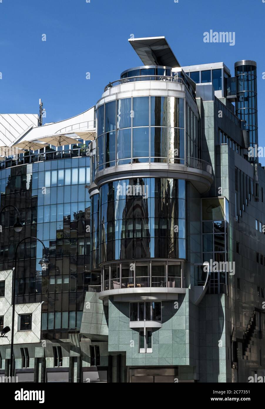 VIENNA, AUSTRIA - JULY 02, 2020: Famous Haas Haus, Modern Building ...