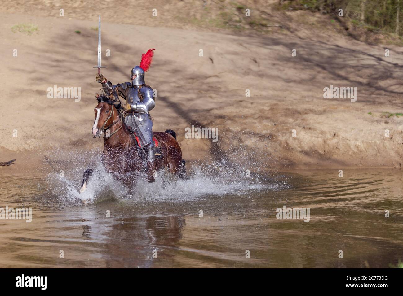 Soldier riding brown horse hi-res stock photography and images - Alamy