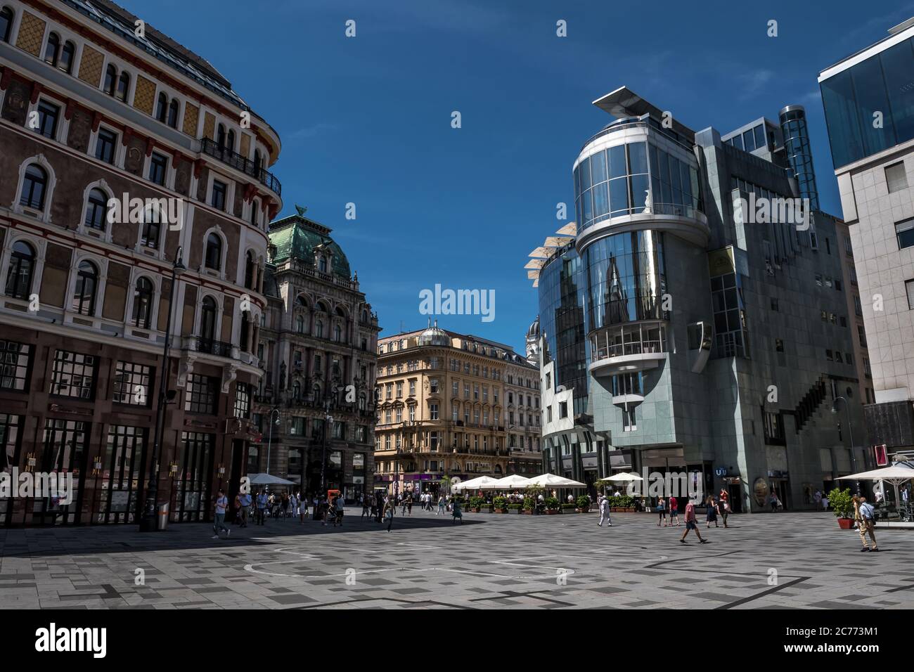VIENNA, AUSTRIA - JULY 02, 2020: Famous Haas Haus, Modern Building ...
