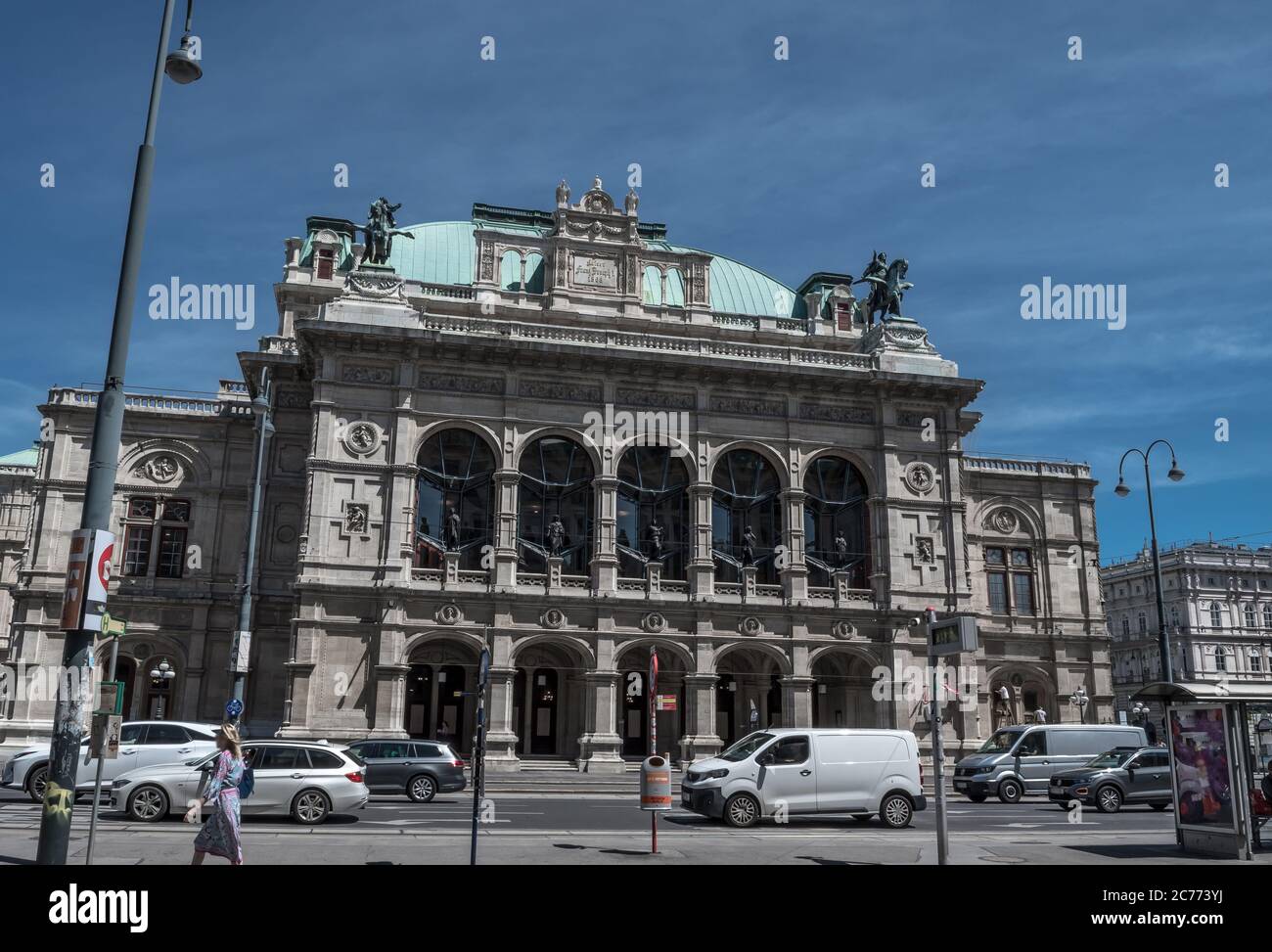 Front View Of The Opera House In The Inner City Of Vienna In Austria ...