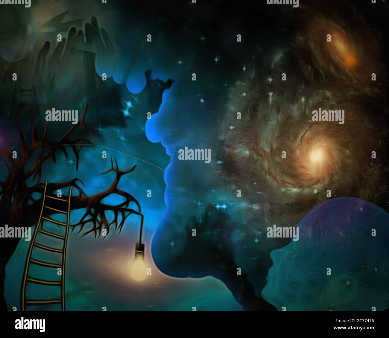 Science tree earth painting hi-res stock photography and images - Alamy