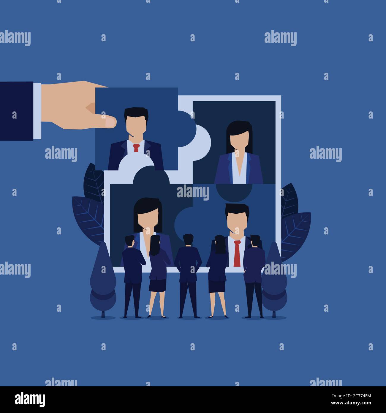 Business team manager choose new employee for hired Stock Vector Image ...