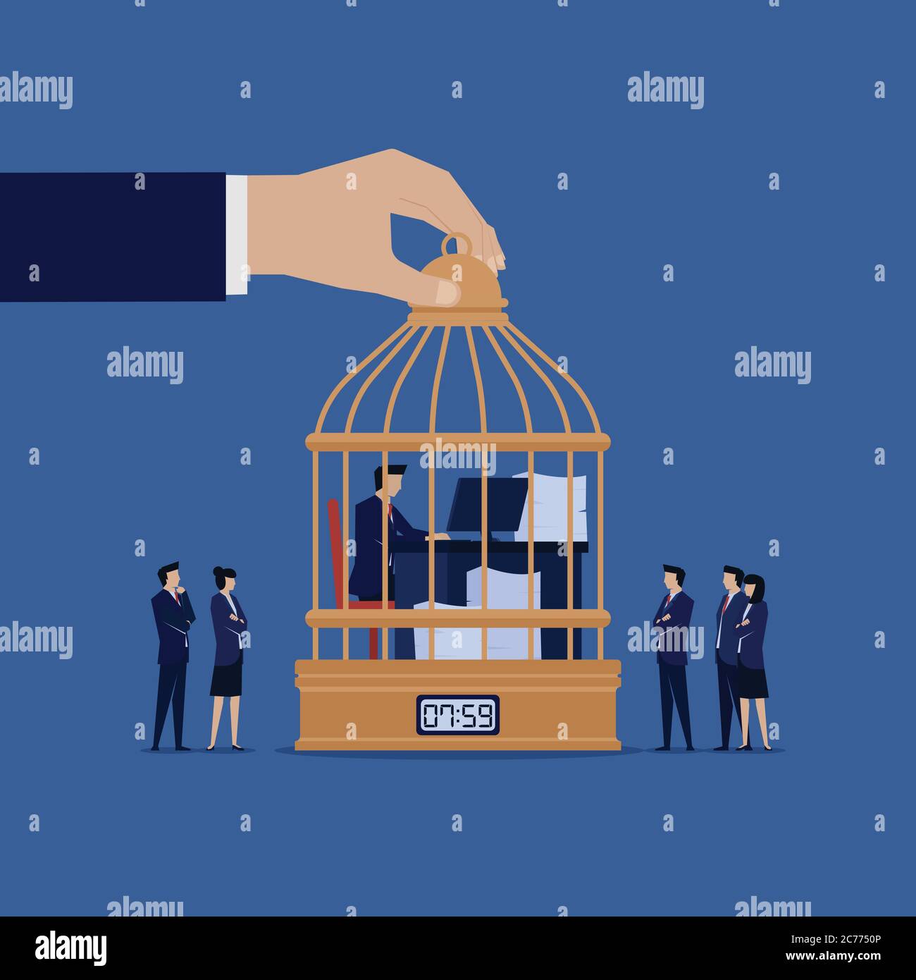 8 hours for work Stock Vector Images - Alamy