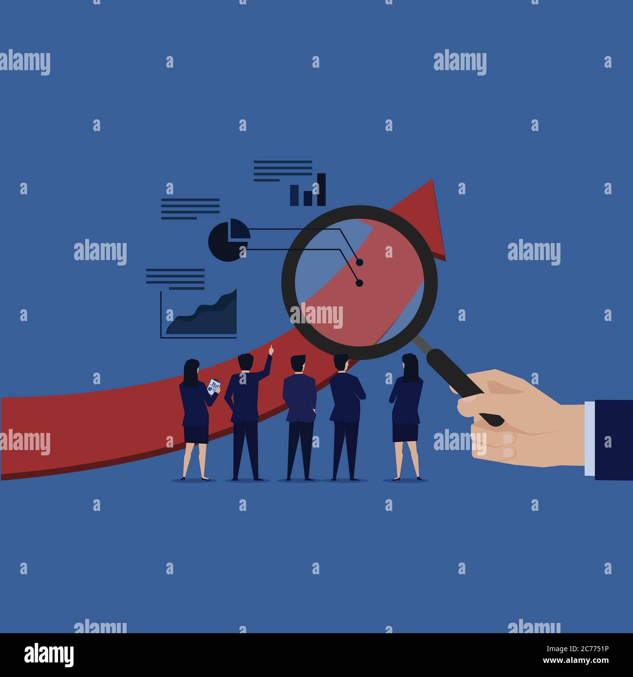 Business team get financial loss. Business Landing Page Template Stock ...