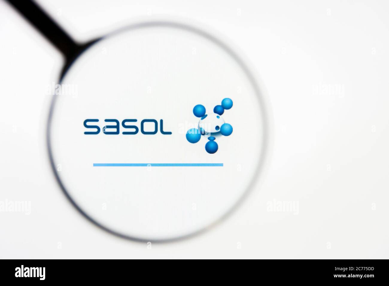 Los Angeles, California, USA - 10 March 2019: Illustrative Editorial, Sasol website homepage ...