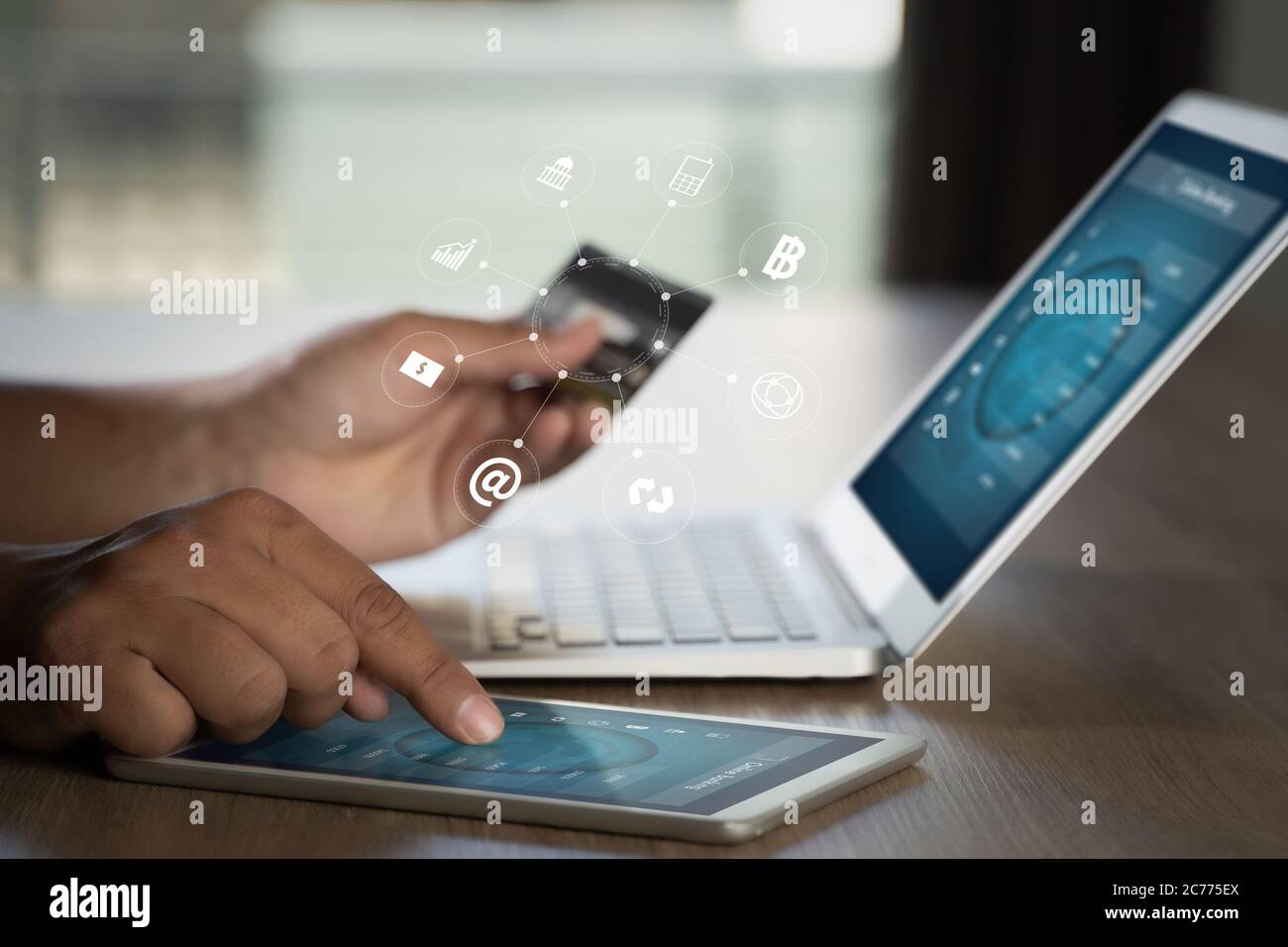 Social media use in banking hi-res stock photography and images - Alamy