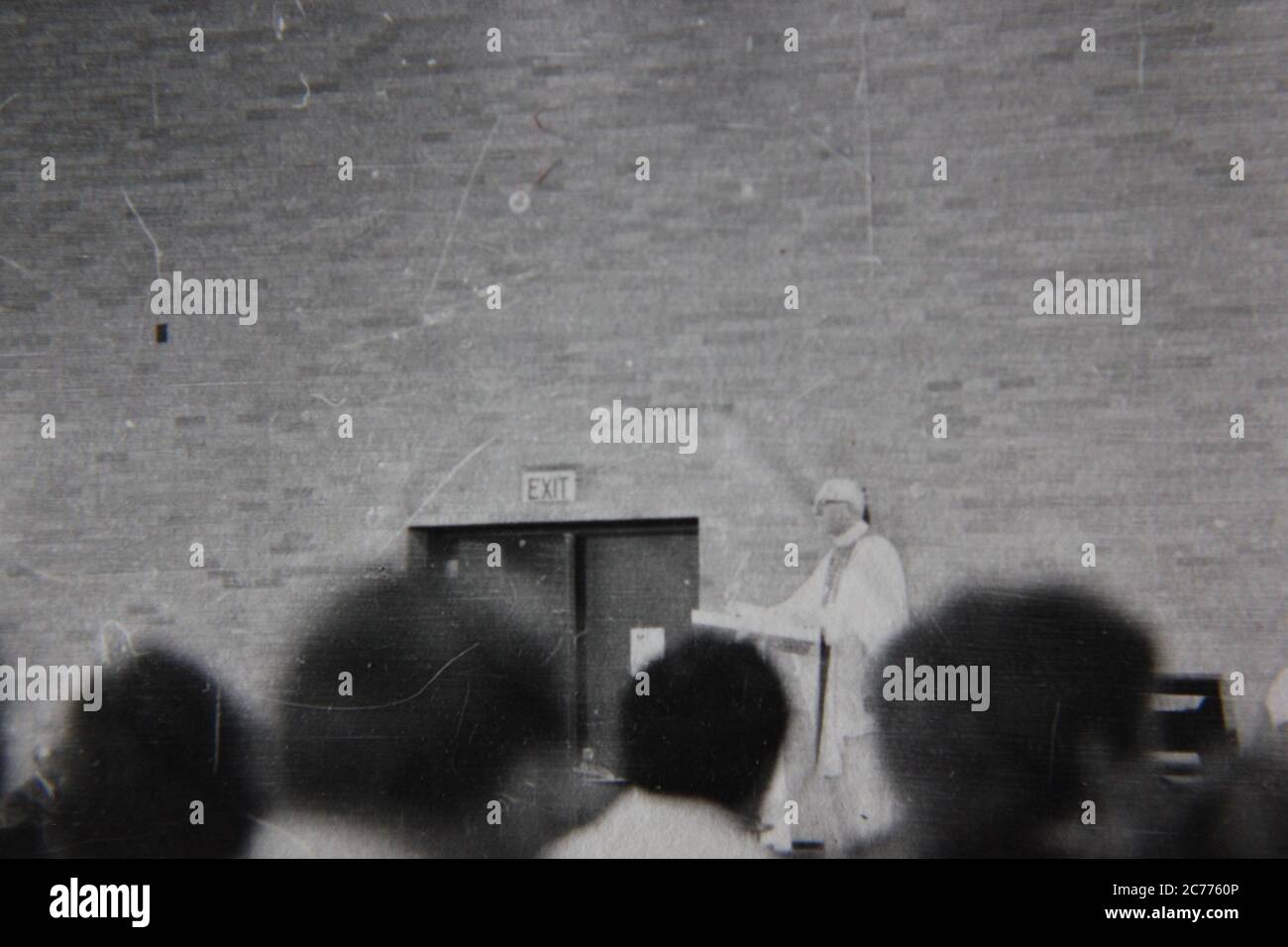 Fine 70s vintage black and white lifestyle photography of a priest ...