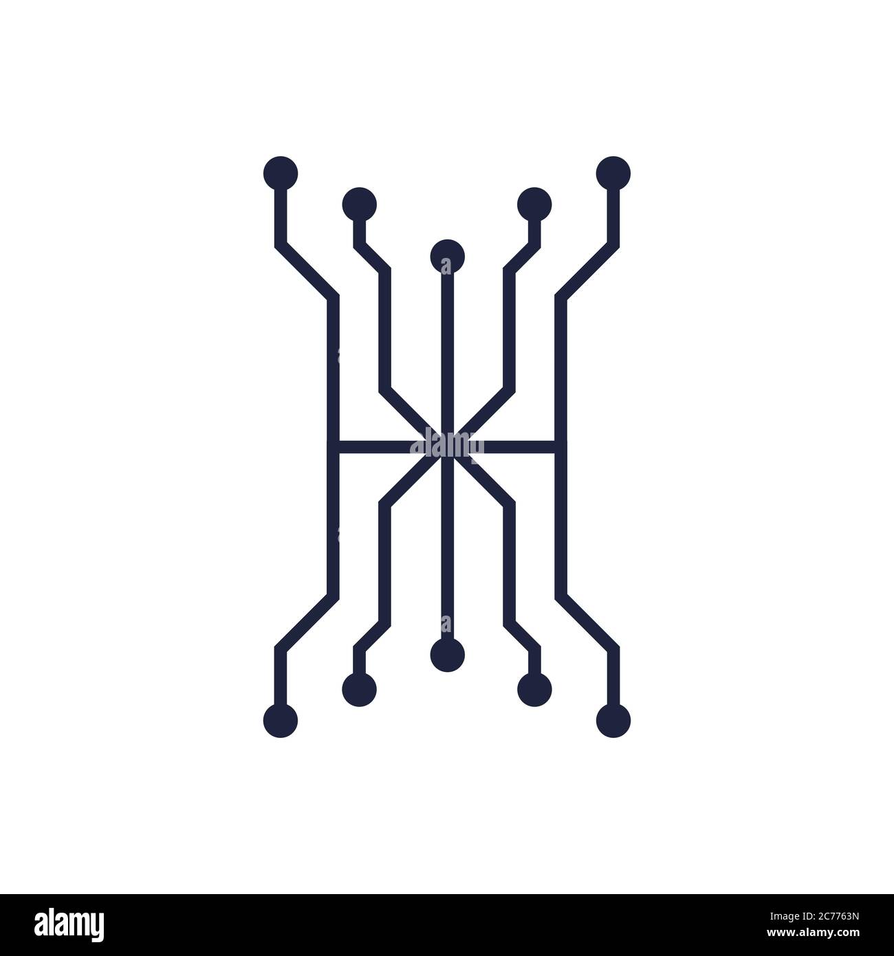 electronic circuit icon, vector simple illustration Stock Vector Image ...