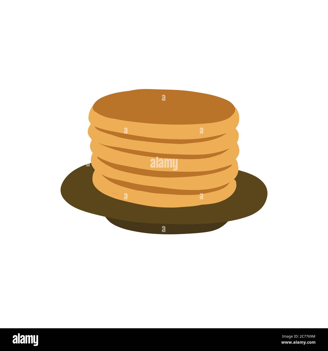 stack of pancakes doodle icon, vector illustration Stock Vector Image ...