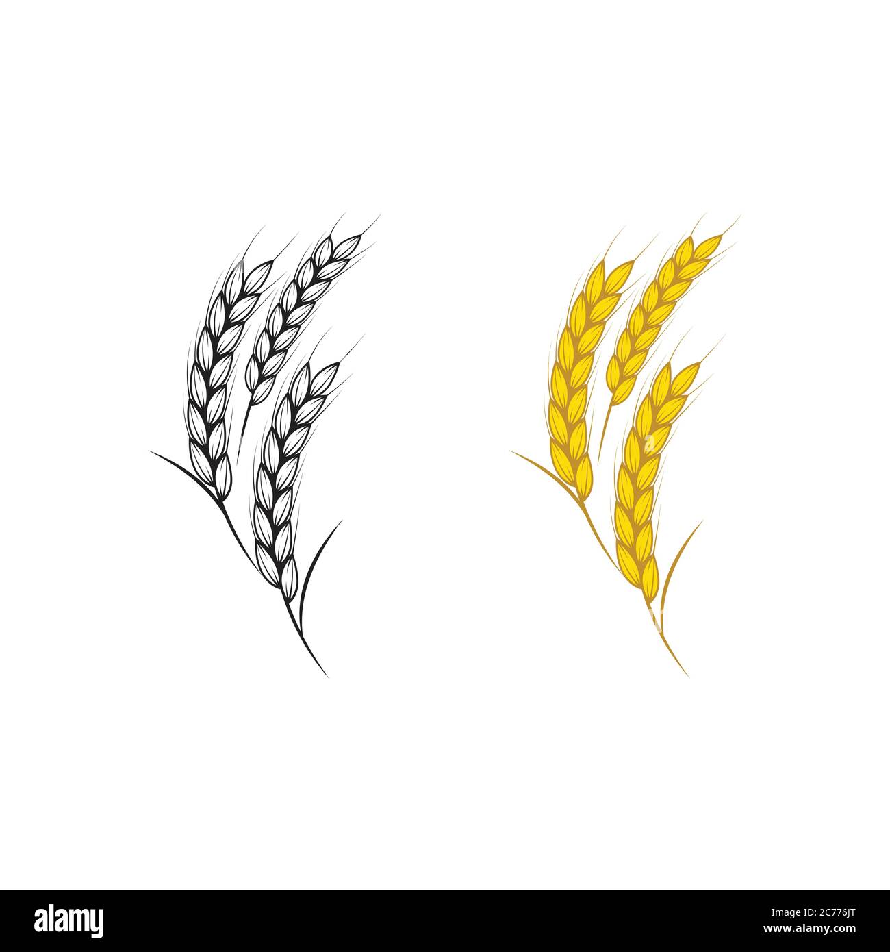 Agriculture rice vector icon illustration design Stock Vector Image ...