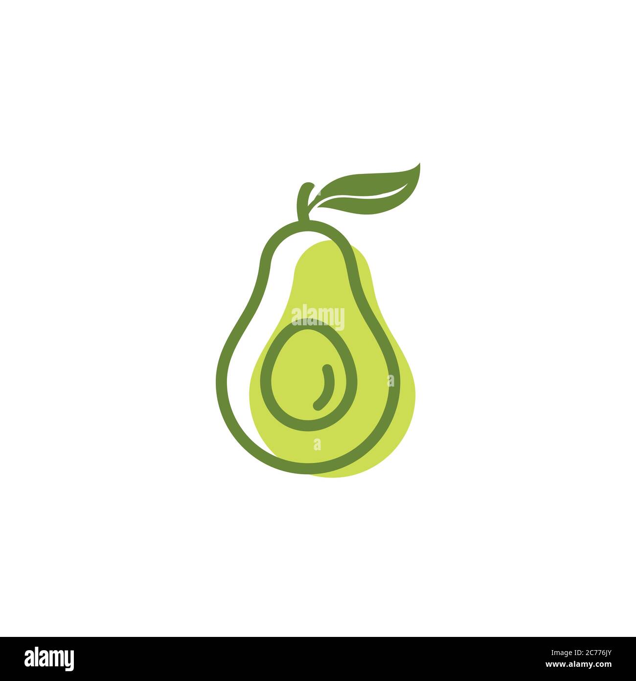Avocado vector icon illustration design template Stock Vector Image ...