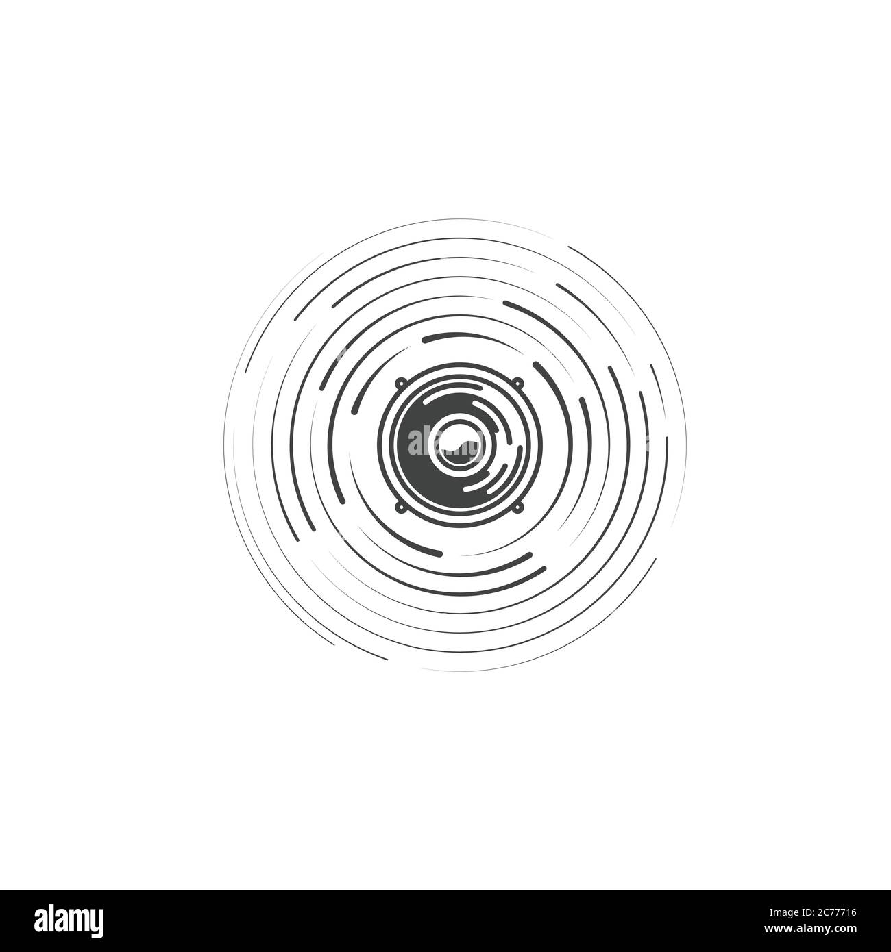 Speaker waves vector illustration design template Stock Vector Image ...