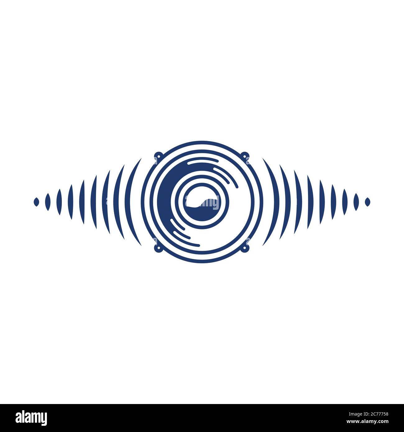 Speaker waves vector illustration design template Stock Vector Image ...