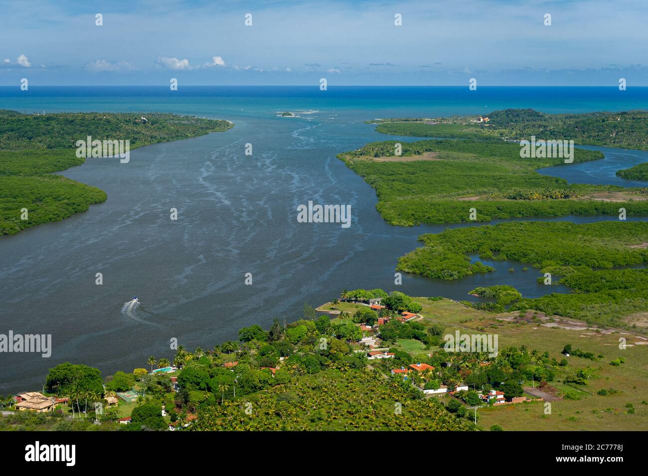 Santa Cruz channel, south of the island of Itamaraca, near Recife ...