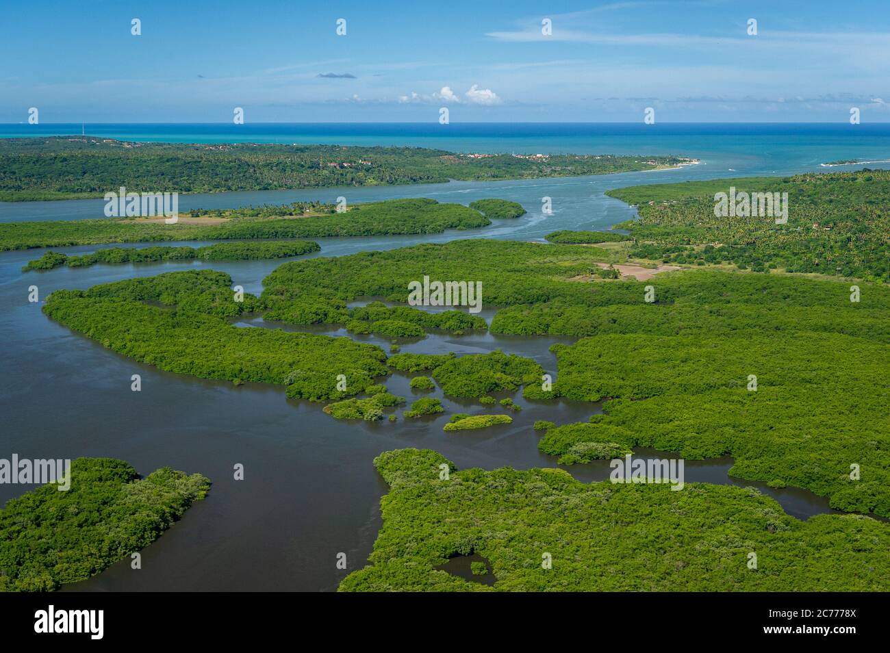 Santa Cruz channel, south of the island of Itamaraca, near Recife ...