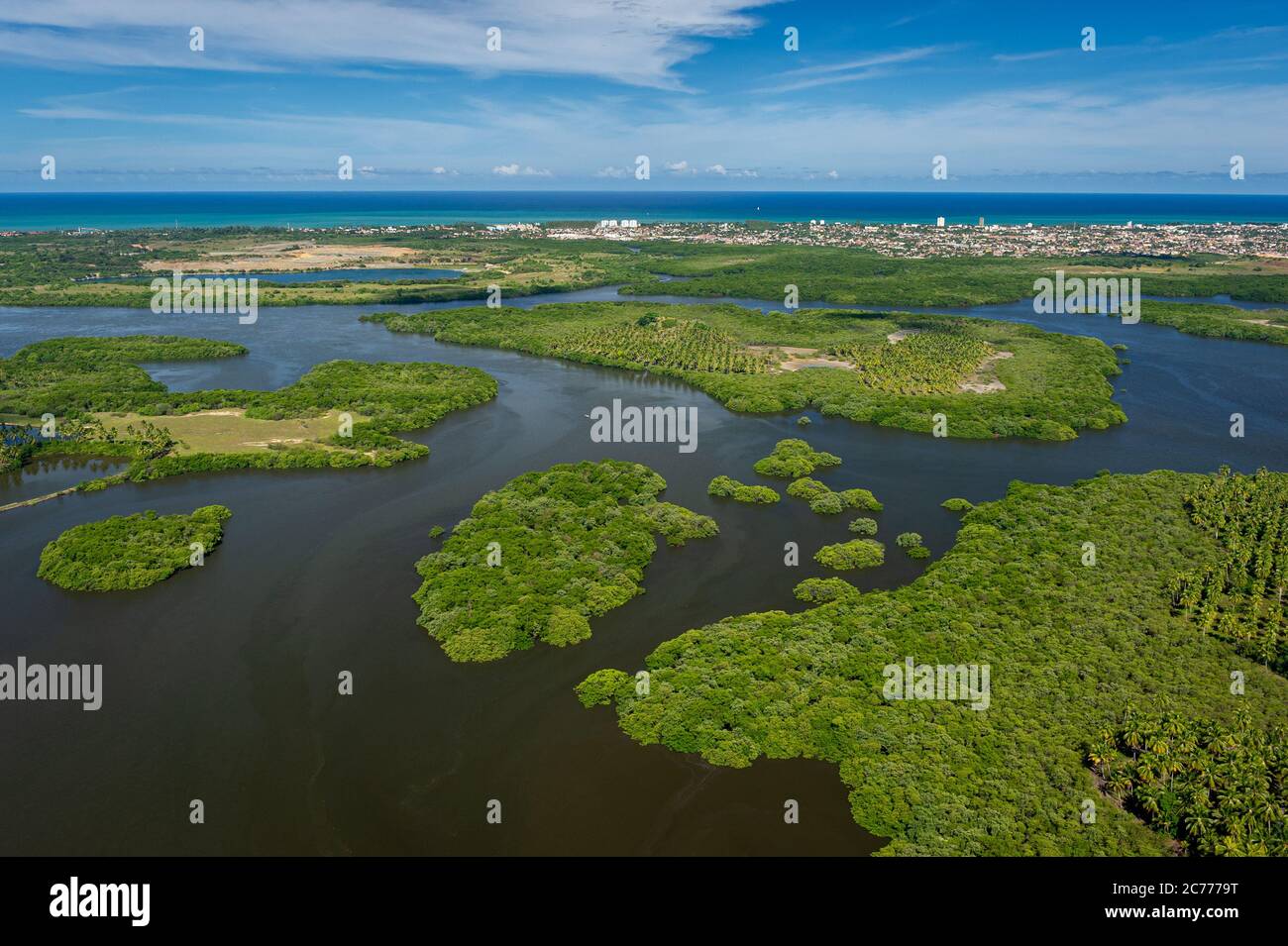 Santa Cruz channel, south of the island of Itamaraca, near Recife ...