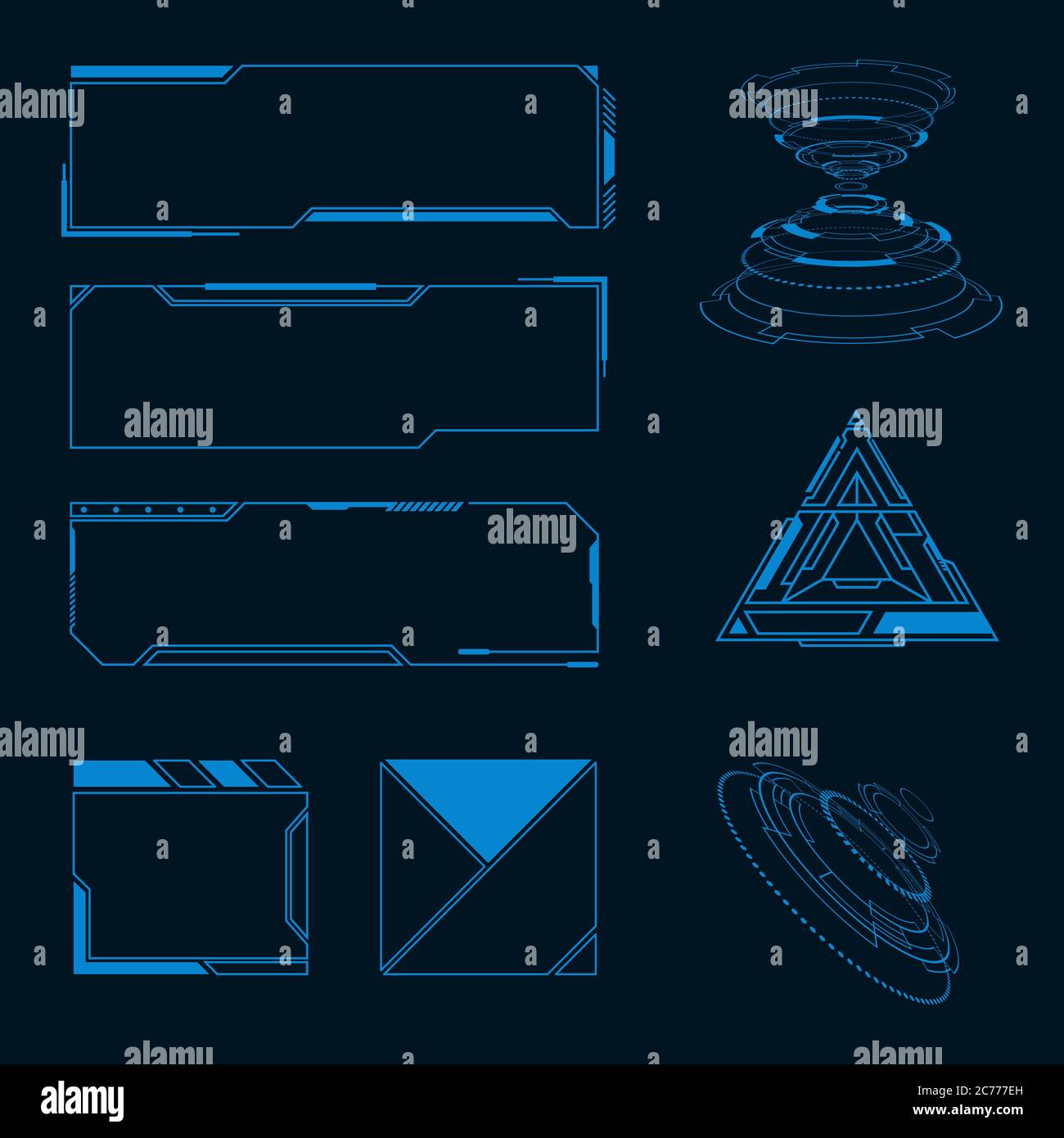 Futuristic user interface illustration design template Stock Vector ...