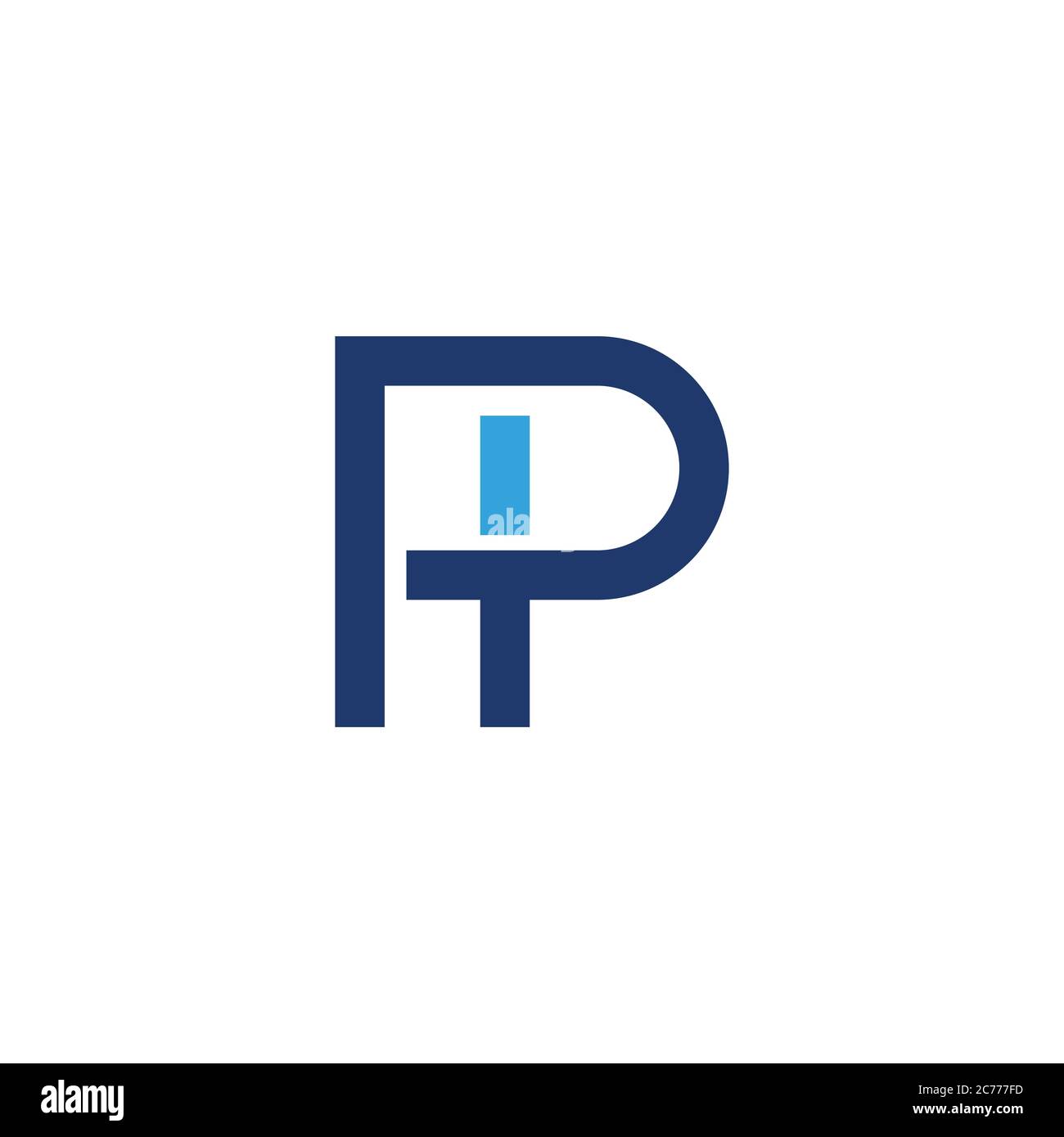 Stylish communication p logo hi-res stock photography and images - Alamy