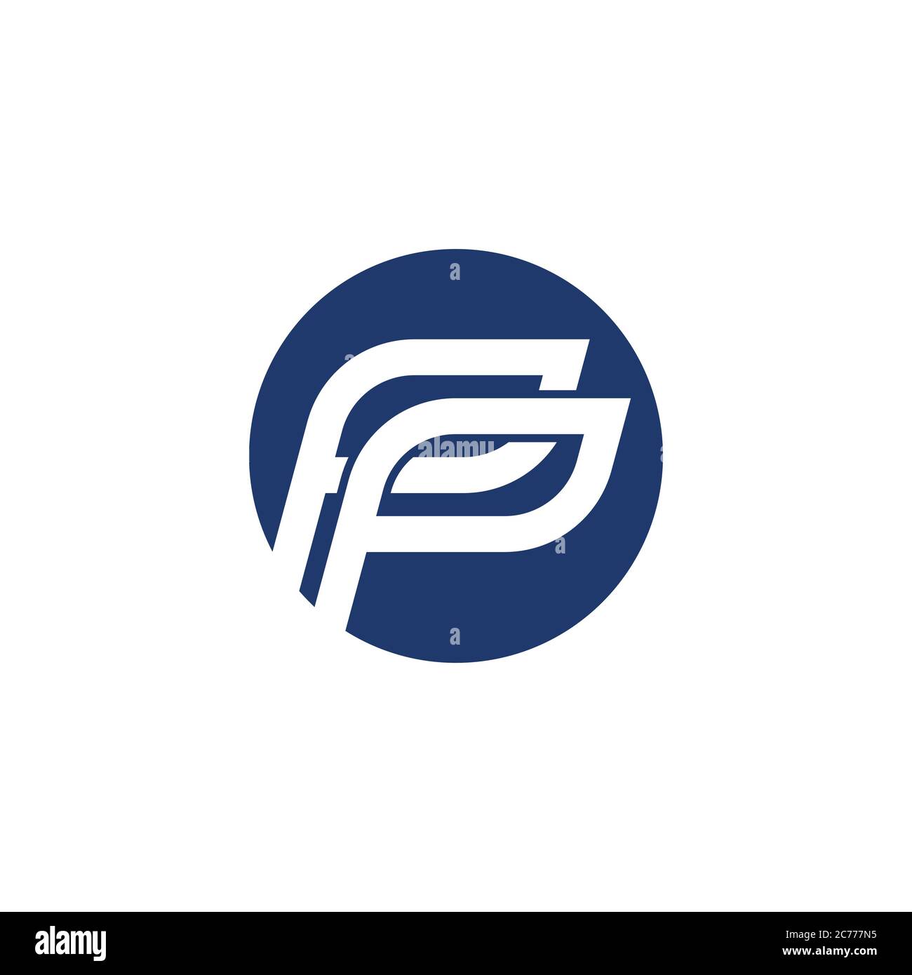 Stylish communication p logo hi-res stock photography and images - Alamy