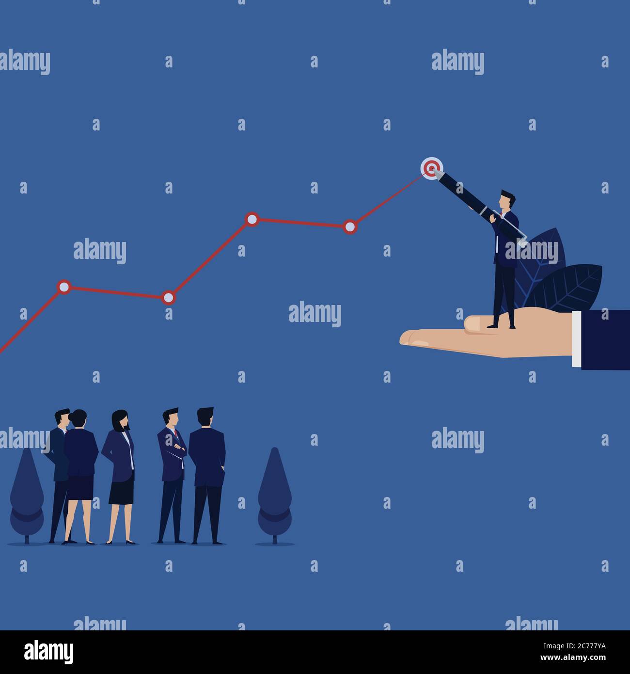 Concept business draw diagram chart Stock Vector Images - Alamy