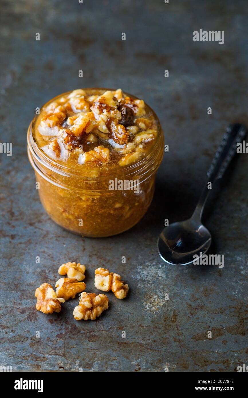Wet walnuts close up hi-res stock photography and images - Alamy