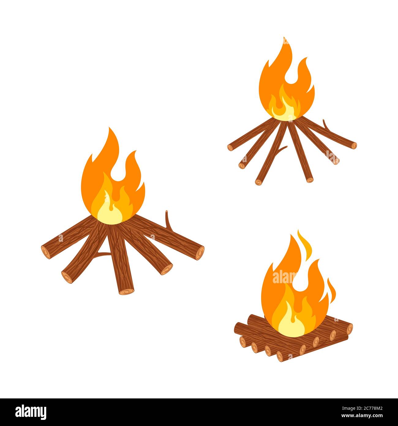 Bonfire icon vector illustration design template Stock Vector Image ...