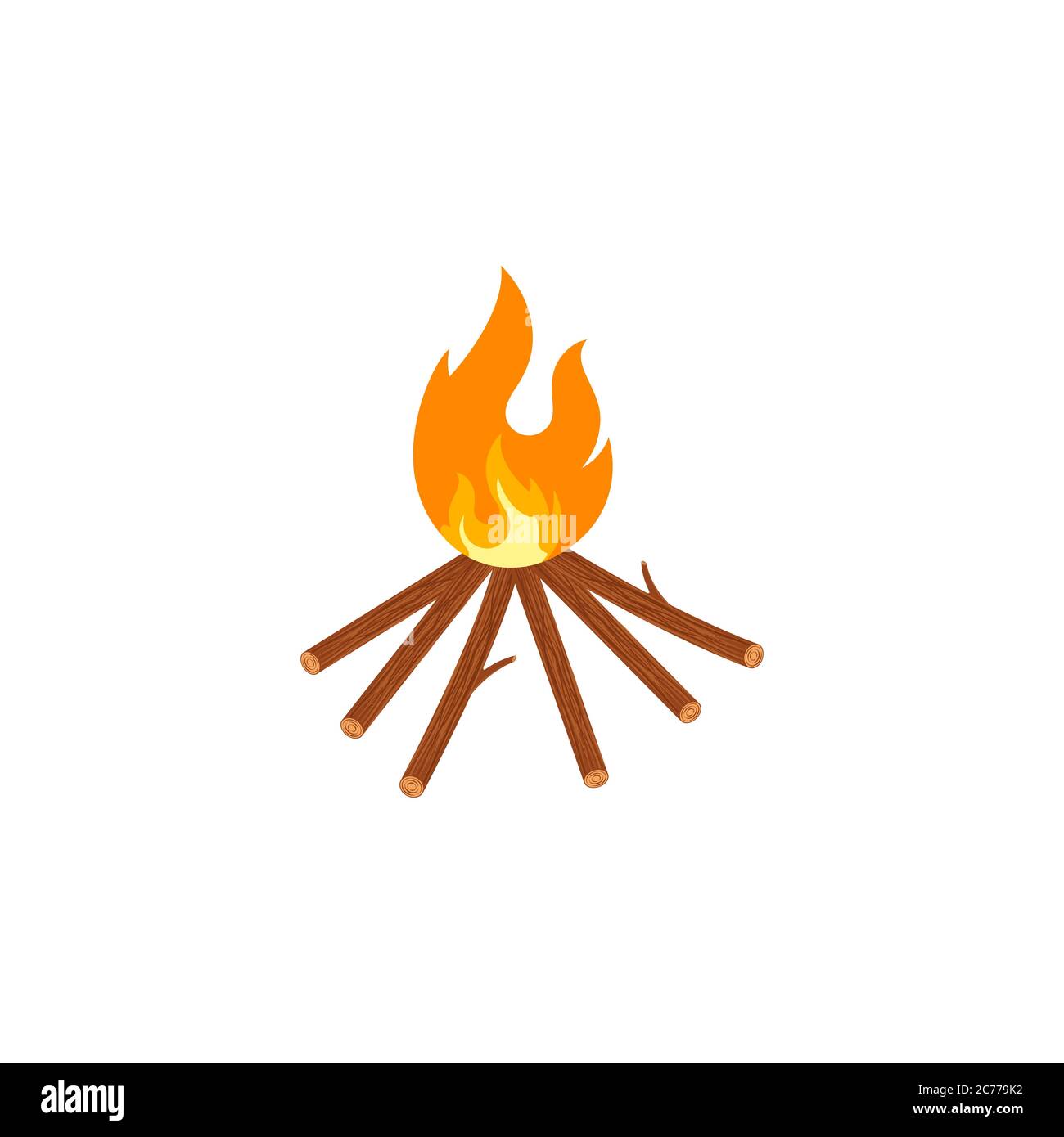 Bonfire icon vector illustration design template Stock Vector Image ...