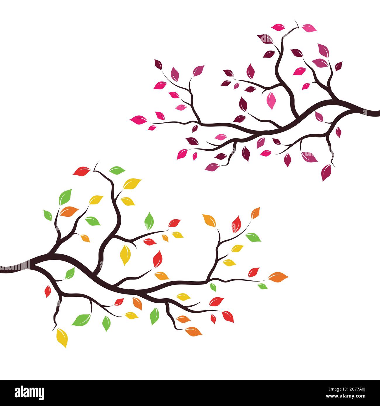 tree branch vector illustration design template Stock Vector Image ...