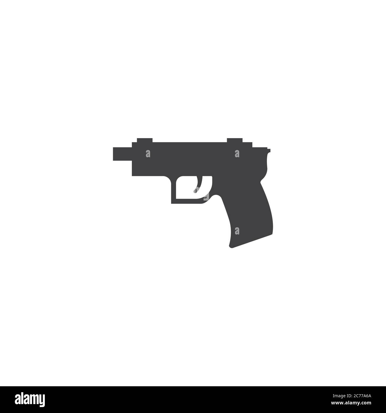 Gun Illustration Template vector icon design Stock Vector Image & Art ...