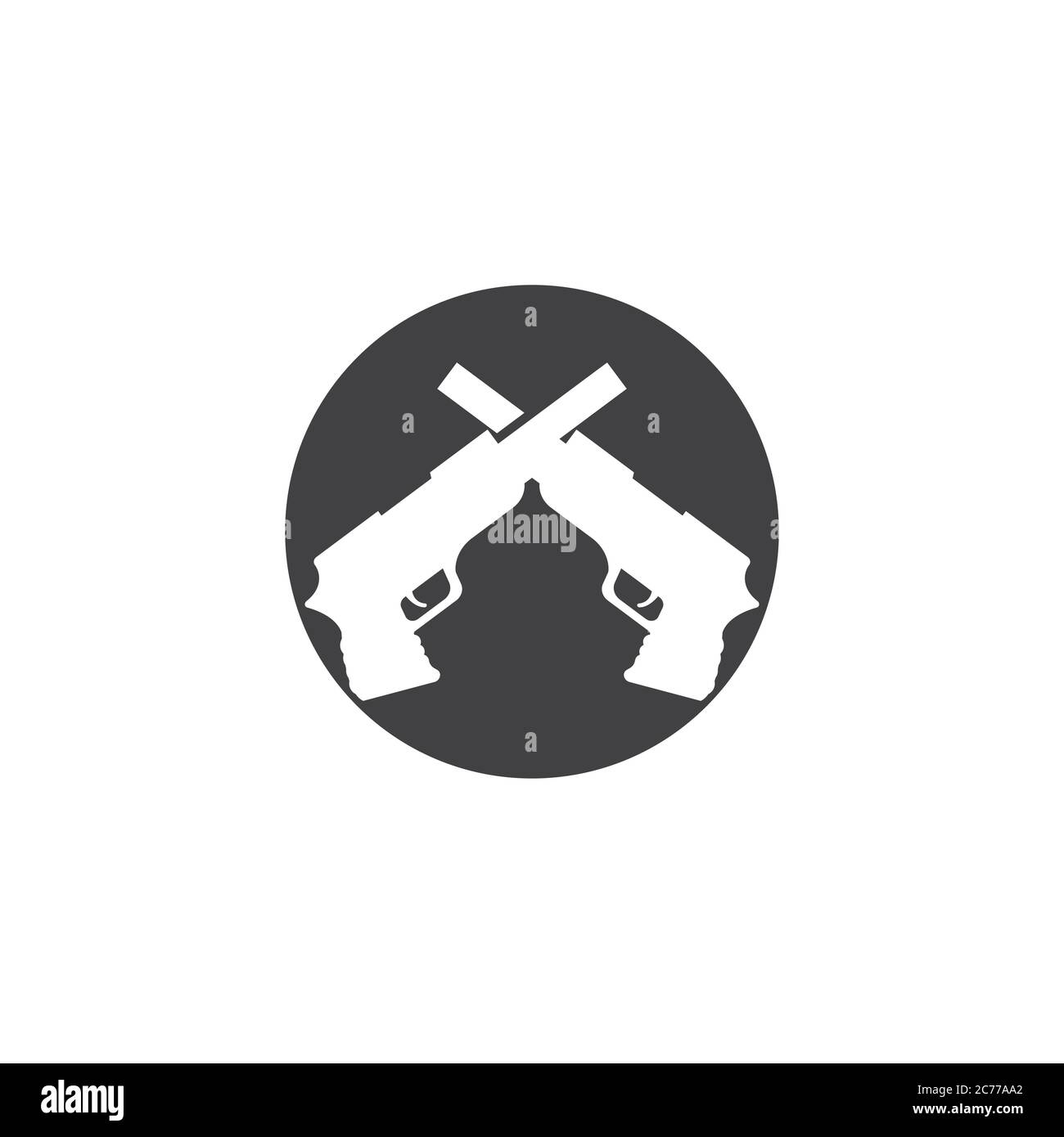 Gun Illustration Template vector icon design Stock Vector Image & Art ...