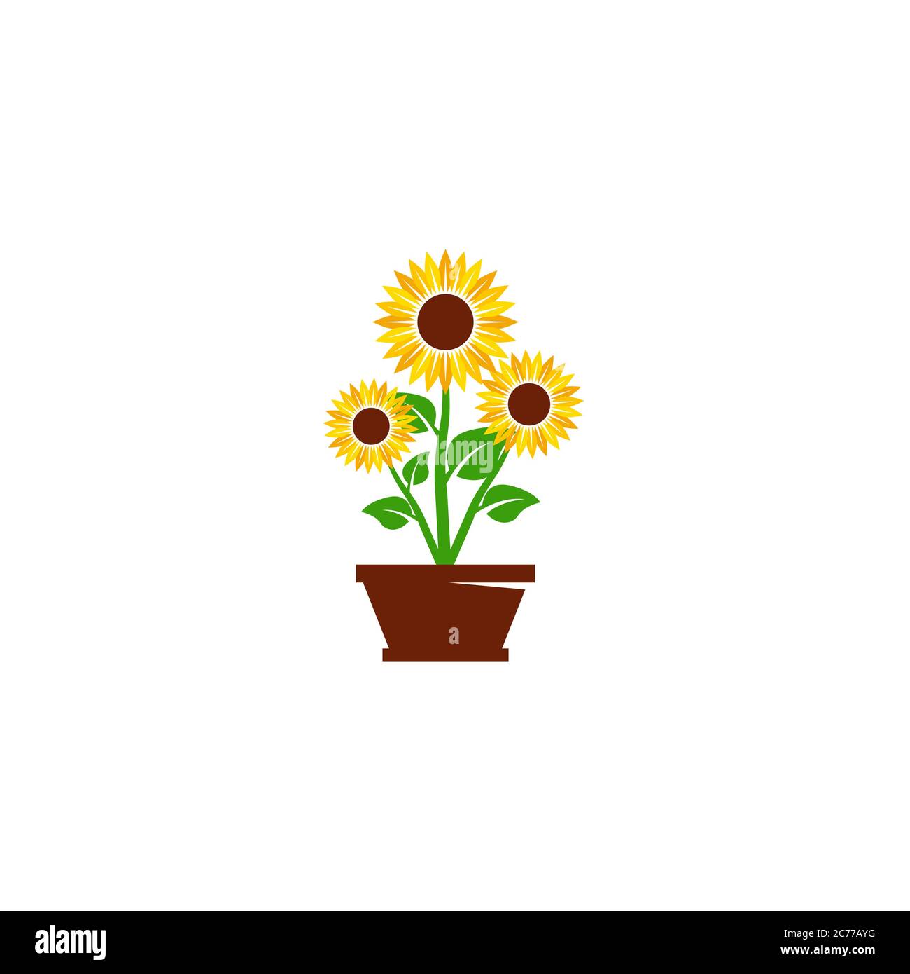 sunflower vector icon design template illustration Stock Vector Image ...
