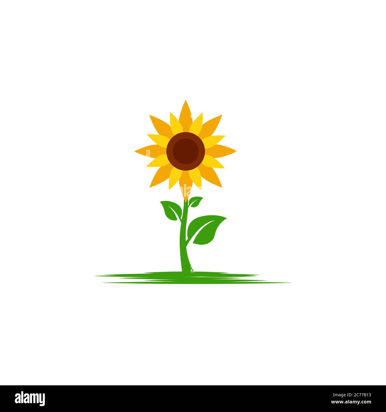 sunflower vector icon design template illustration Stock Vector Image ...