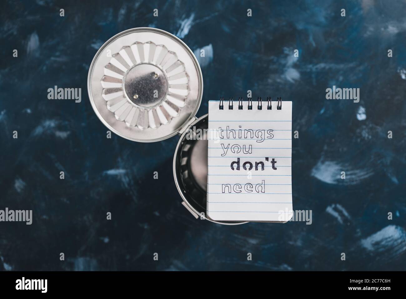 minimalism or self-improvement and introspection concept, notepad with ...