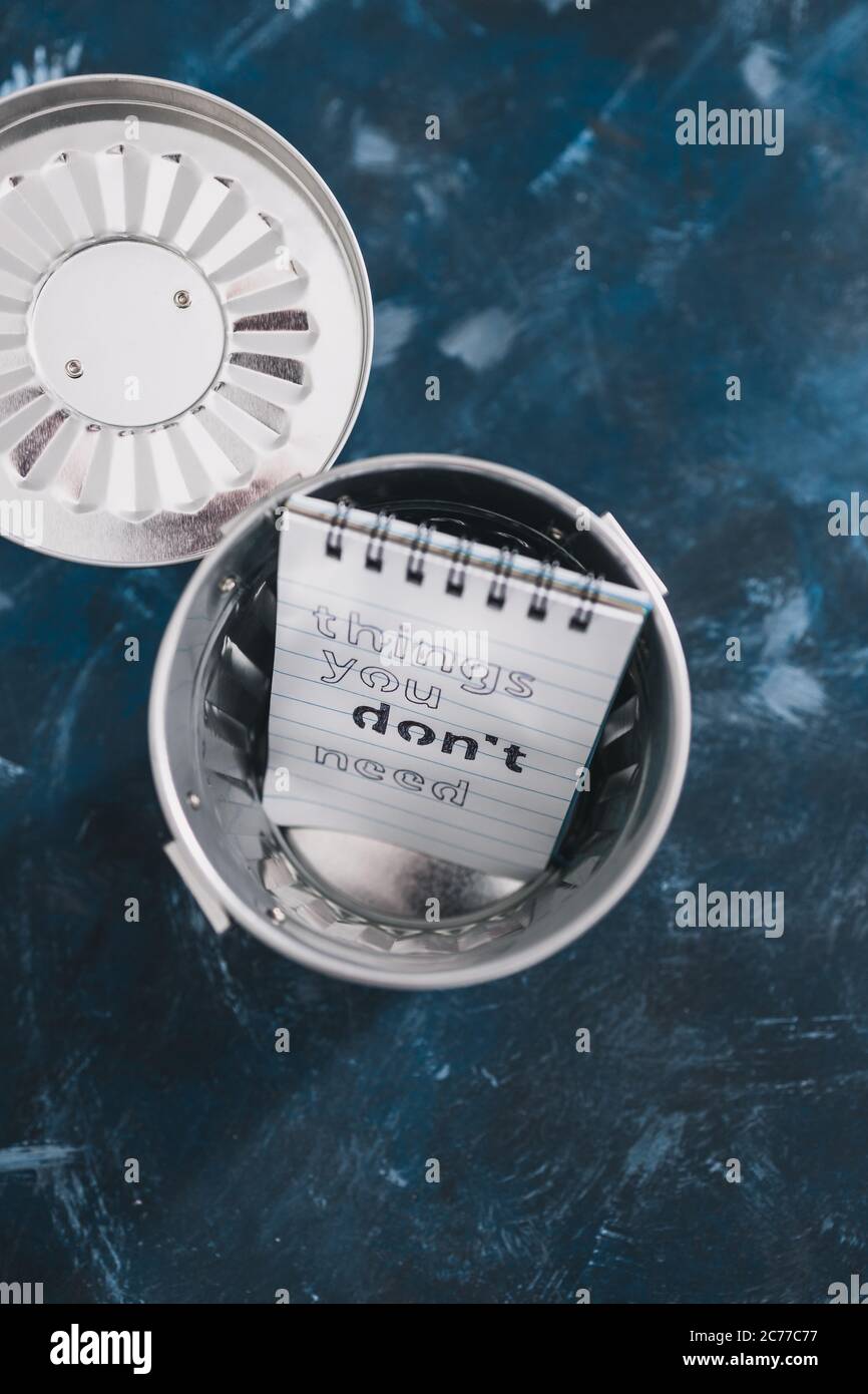 minimalism or self-improvement and introspection concept, notepad with ...